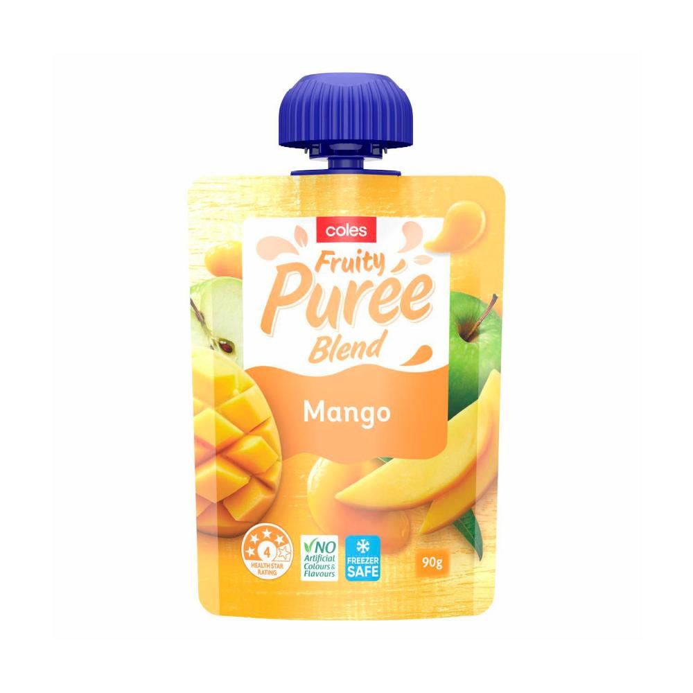 Buy Coles Mango Fruit Puree Blend Pouch 90g | Coles