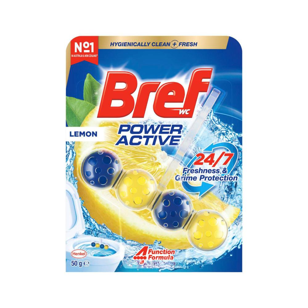 Buy Bref Power Active Rim Block Lemon Toilet Cleaner 50g | Coles
