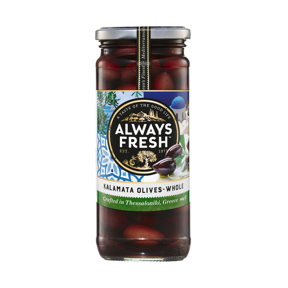 Buy Always Fresh Kalamata Olives Whole 440g | Coles
