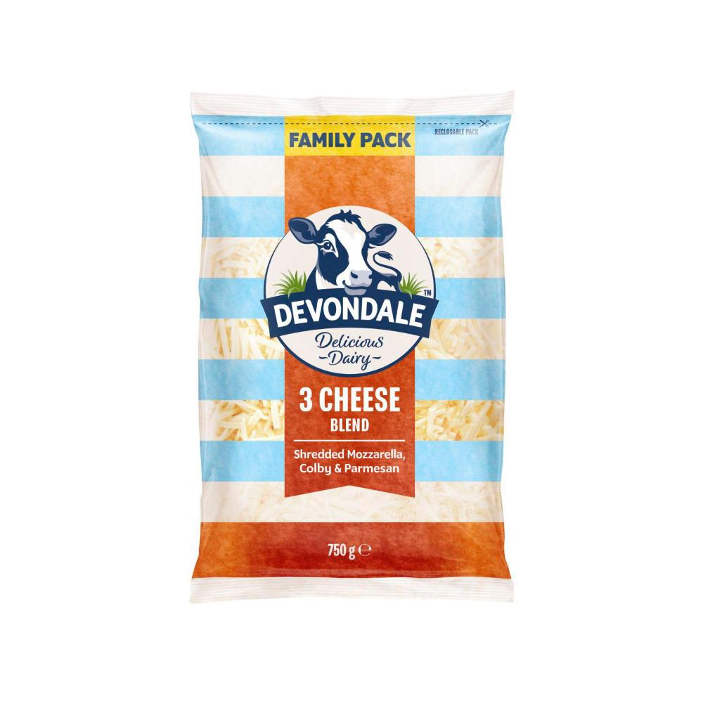 Buy Devondale 3 Shredded Cheese Blend 750g | Coles