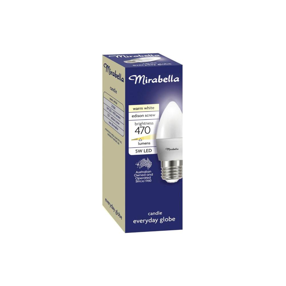 Buy Mirabella Globe Led Es Candle 5.5w 470 Lumens 1 each | Coles