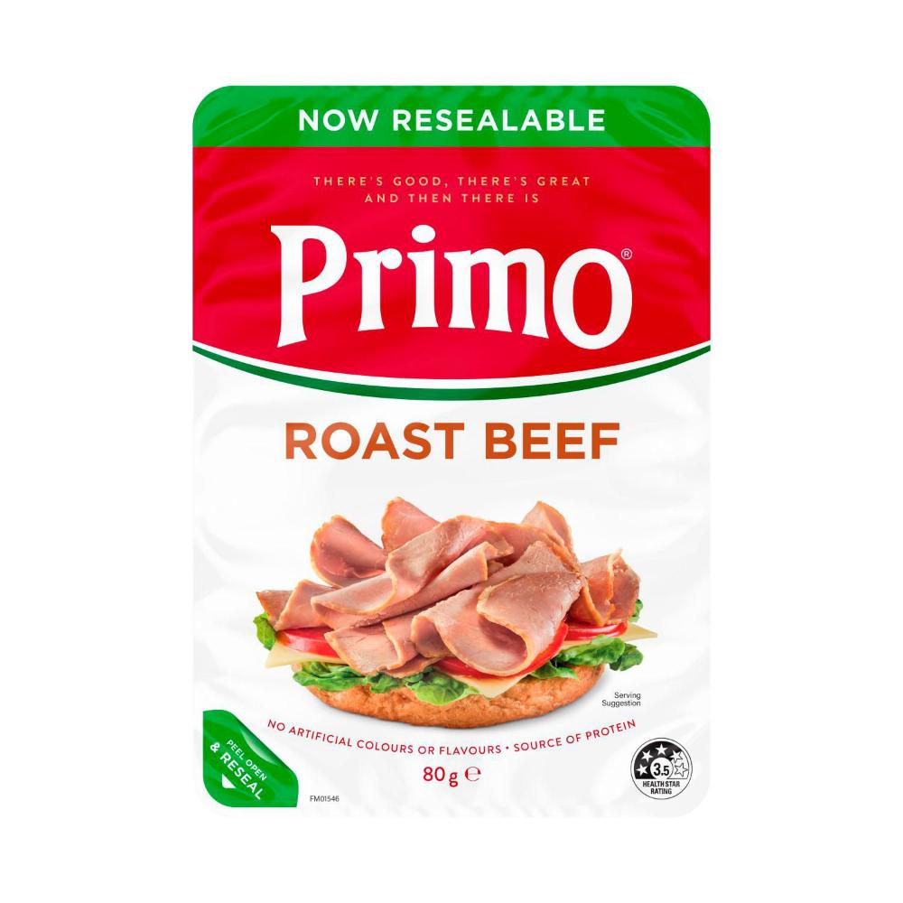 Buy Primo Roast Beef Thinly Sliced 80g | Coles