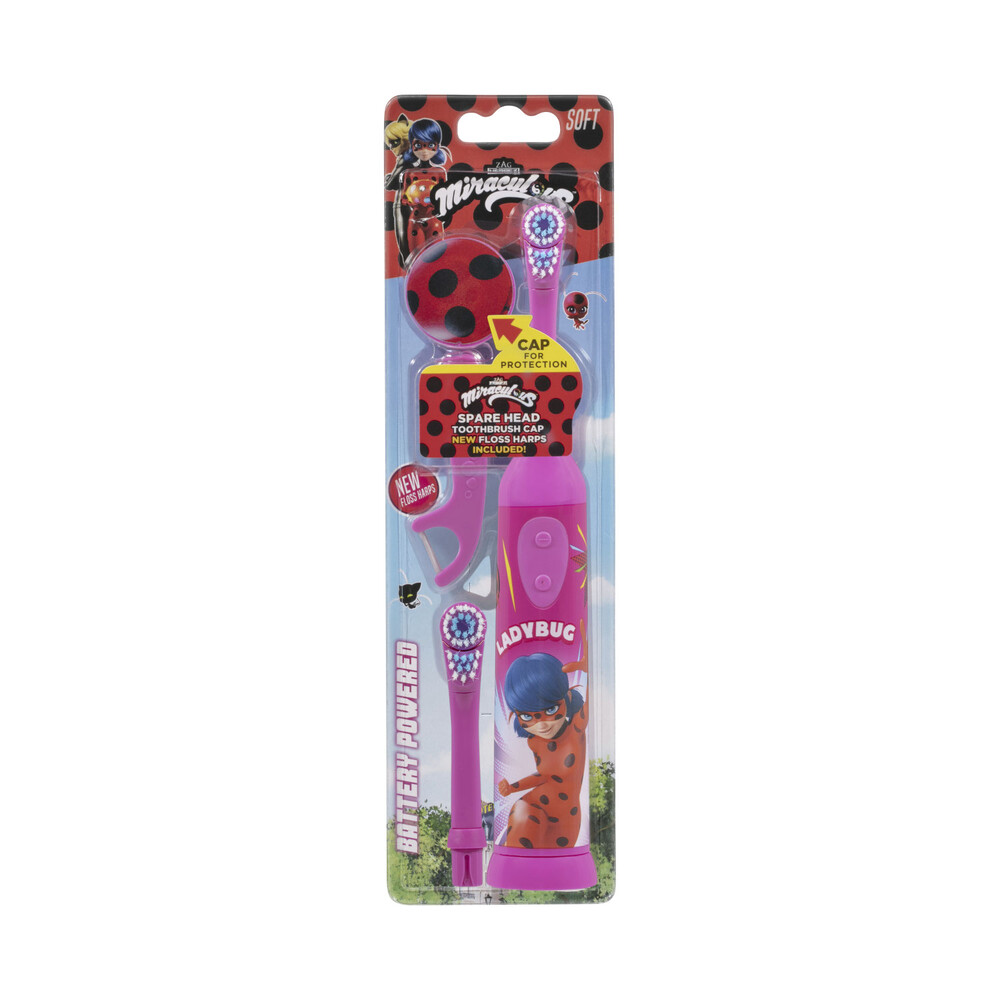 Buy Kids Battery Toothbrush With Spare Head Cap & Flossers 1 pack | Coles