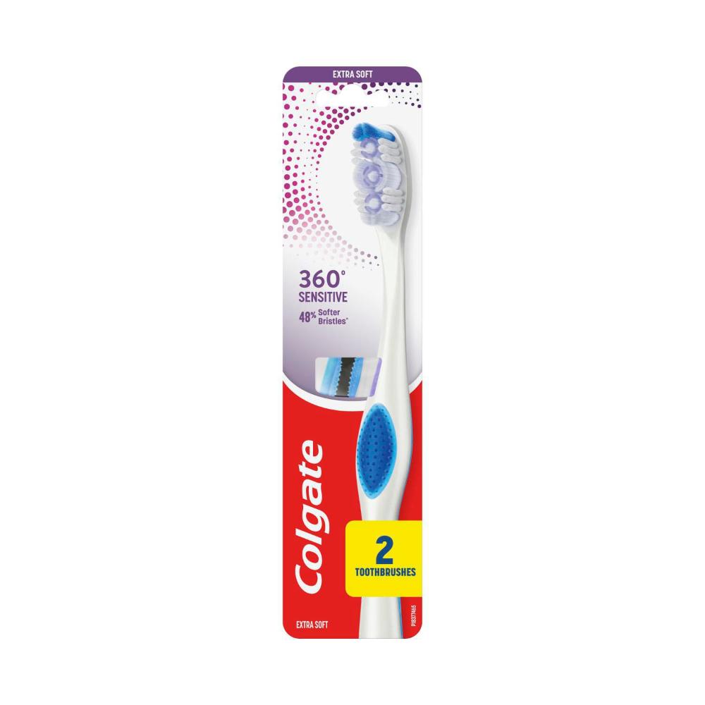 Buy Colgate 360 Degree Sensitive Toothbrush 2 Pack | Coles