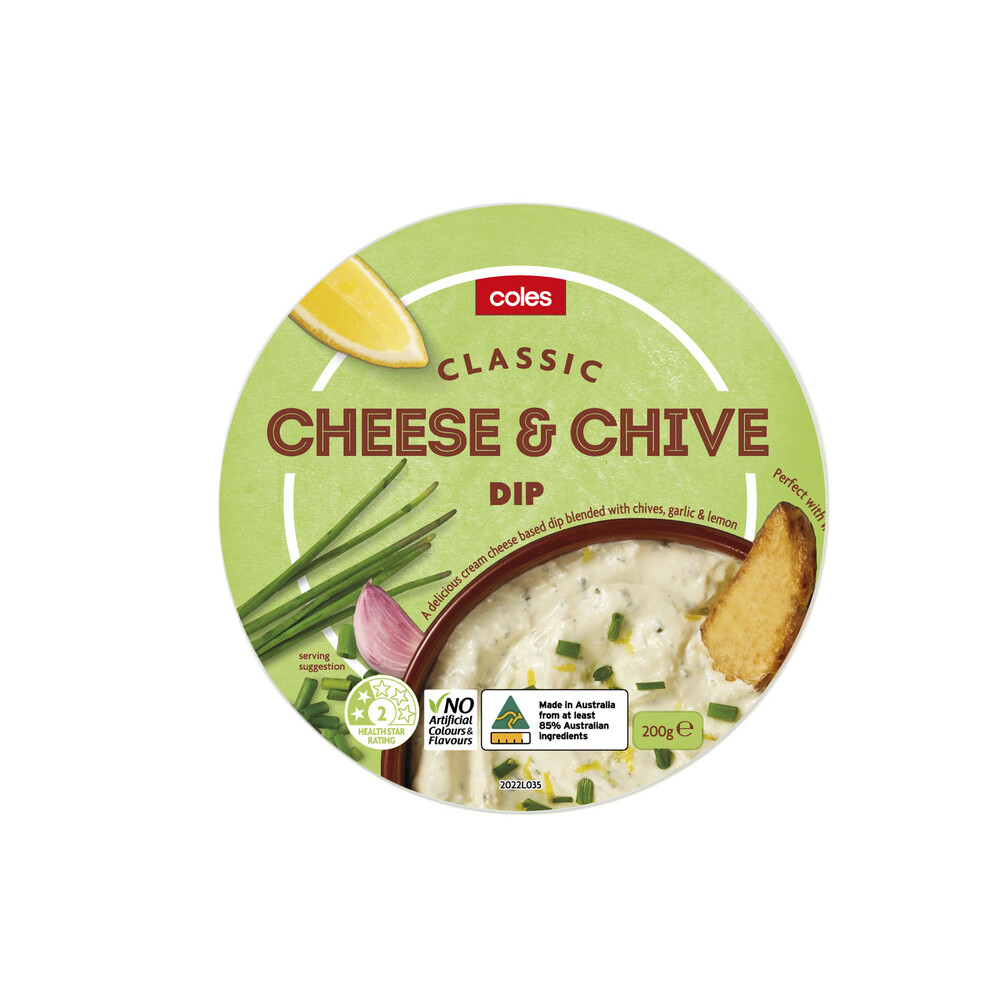 Buy Coles Cheese & Chive Dip 200g | Coles