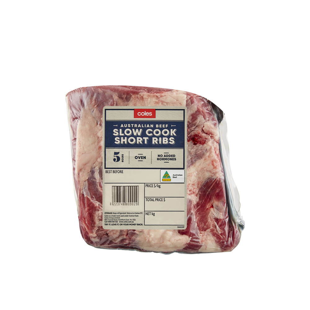 Buy Coles Beef Slow Cook Short Ribs approx. 800g each | Coles