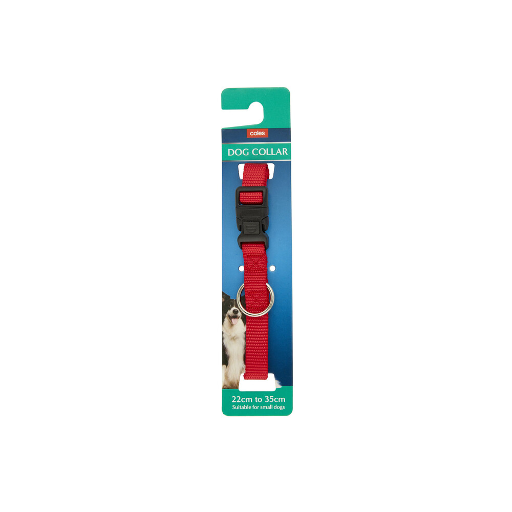 Buy Coles Dog Collar With Steel O Ring & Safety Clip Small 1 pack | Coles