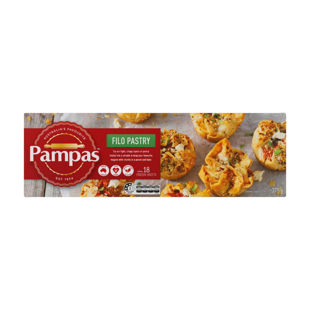 Buy Pampas Frozen Filo Pastry 18 Sheets 375g | Coles