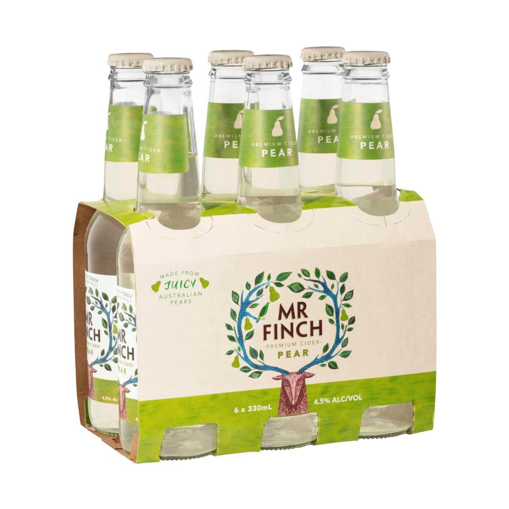 Buy Mr Finch Pear Cider Bottle 330ml 6 Pack | Coles
