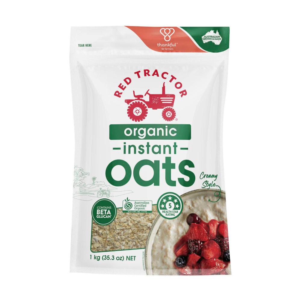 Buy Red Tractor Organic Instant Oats 1kg | Coles