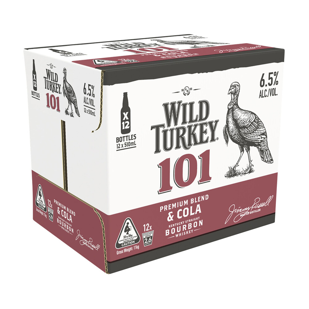 Buy Wild Turkey 101 & Cola Long Serve 12 carton | Coles