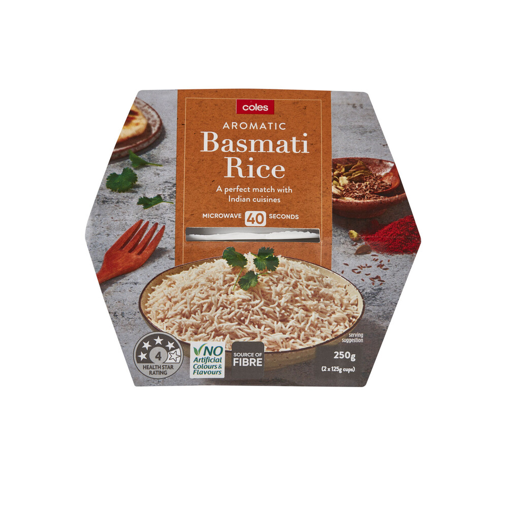 Buy Coles Microwave Basmati Rice Cup 250g | Coles