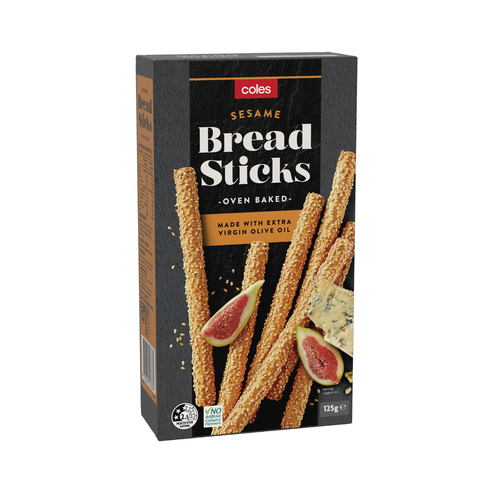 Buy Coles Breadsticks Crackers With Sesame Seeds 125g | Coles