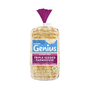 Calories in Genius Gluten Free Farmhouse Triple Seeded Bread Loaf calcount