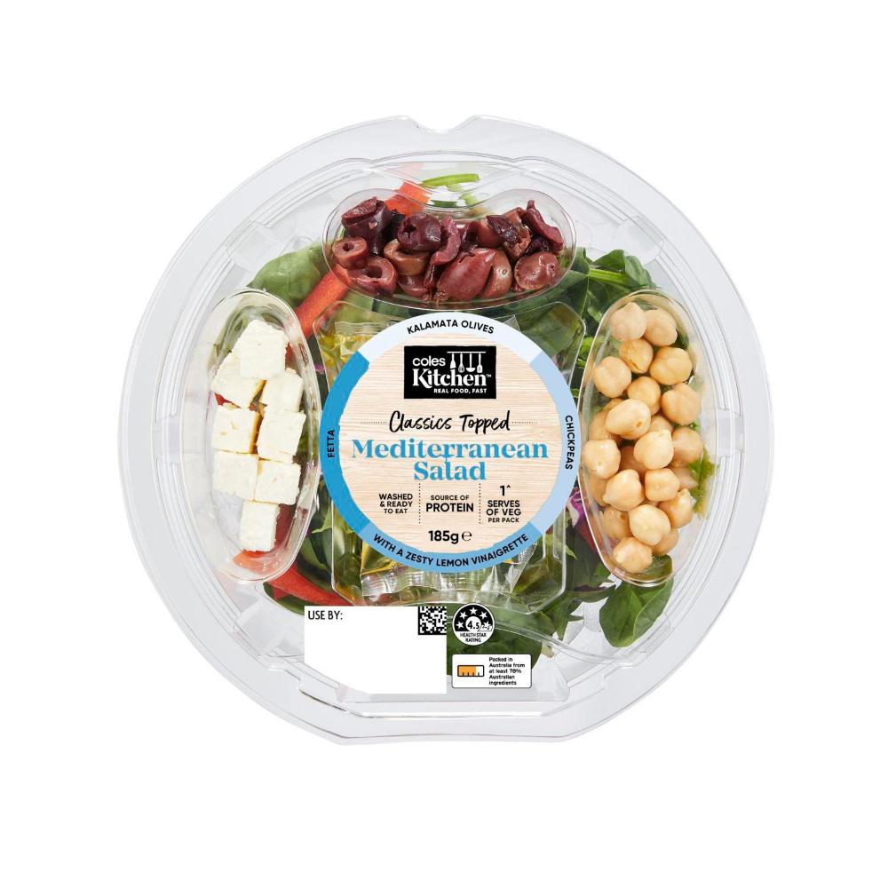 Buy Coles Kitchen Mediterranean Style Salad Bowl 185g | Coles