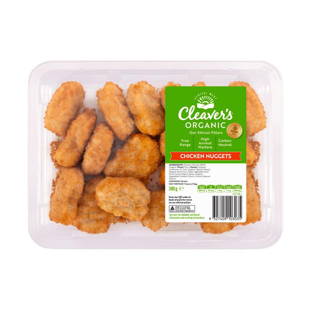 Buy Cleaver's Organic Free Range Chicken Nuggets 300g | Coles