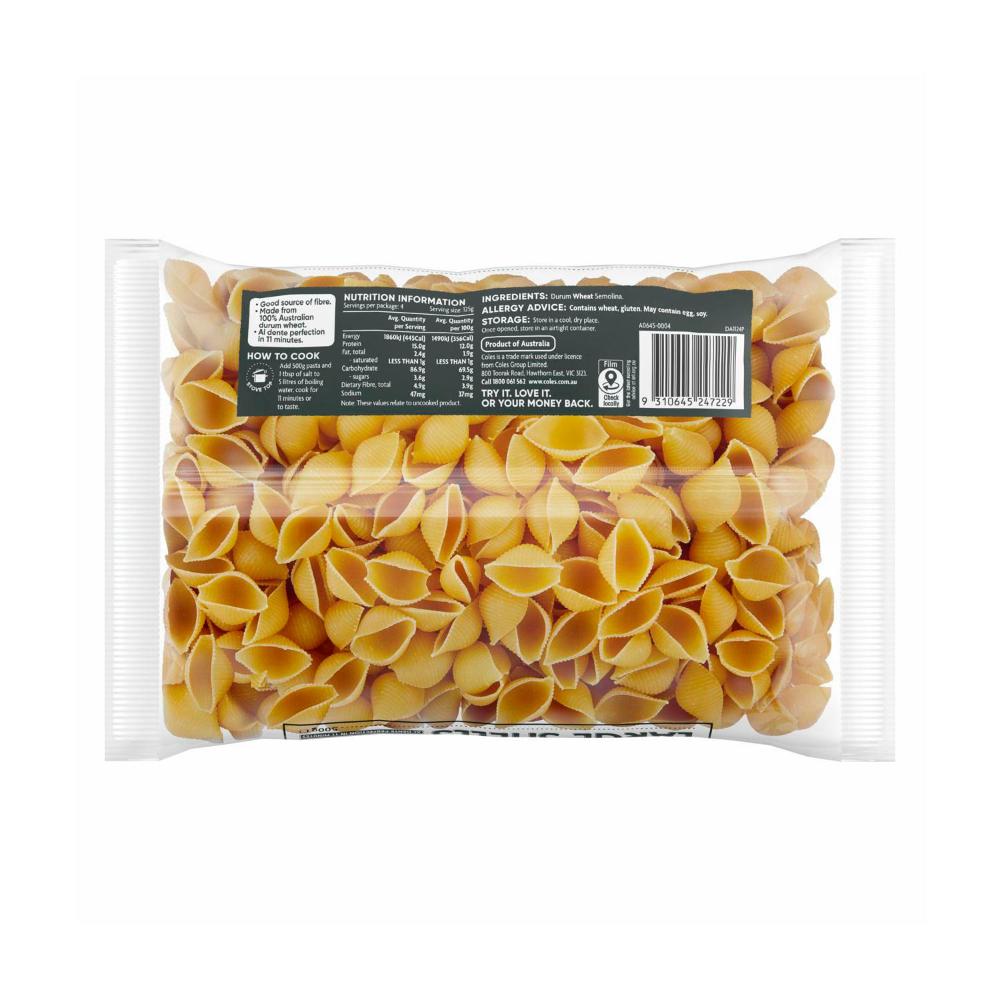wholewheat pasta shells