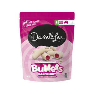 Buy Darrell Lea White Chocolate Raspberry Bullets 180g | Coles