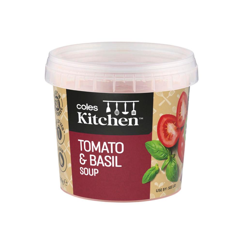 Buy Coles Kitchen Tomato & Basil Soup 300g | Coles