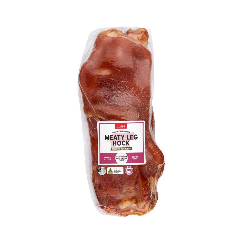 Buy Coles Smoked Meaty Pork Leg Hock approx. 1kg each | Coles