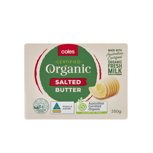 Buy Coles Organic Salted Butter 250g | Coles