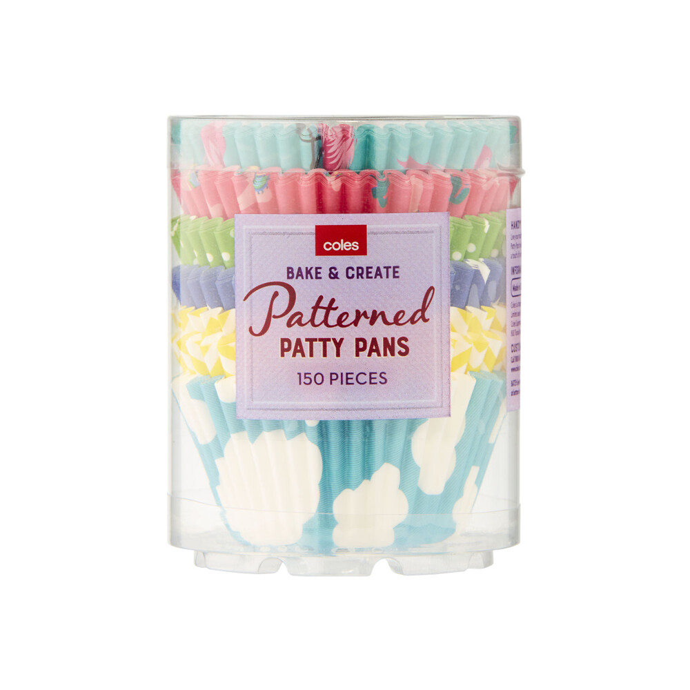 Buy Coles Bake & Create Patterned Party Pans 150 Piece | Coles