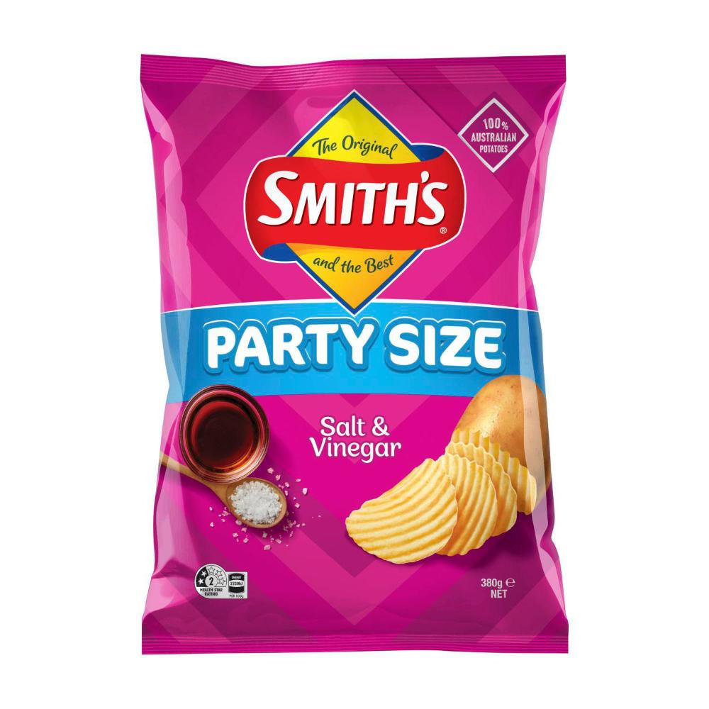 Buy Smith's Crinkle Cut Salt And Vinegar Potato Chips 380g | Coles