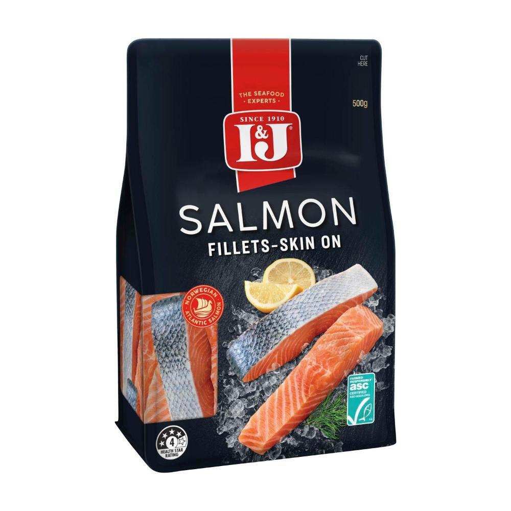 Buy I&J Salmon Skin On 500g | Coles