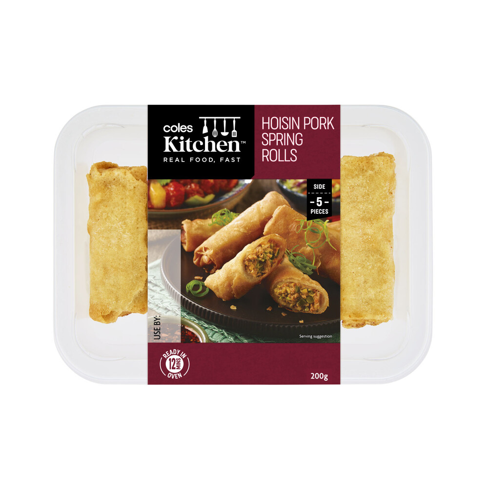 Buy Coles Kitchen Hoisin Pork Springrolls 200g | Coles