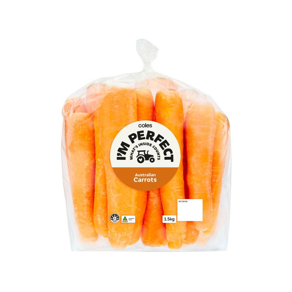Buy Coles I'm Perfect Carrots Prepacked 1.5kg | Coles