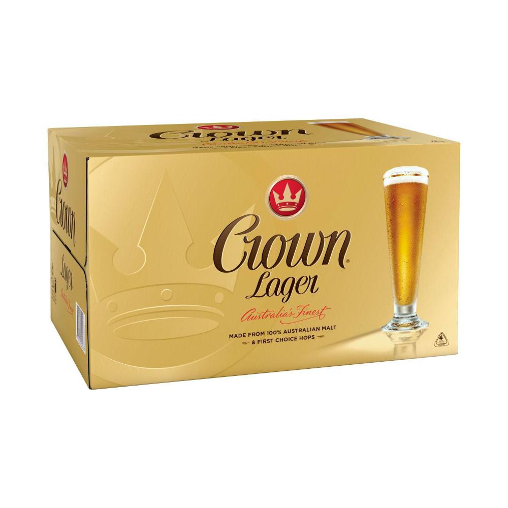 Buy Crown Lager Bottle 375ml 24 Pack | Coles