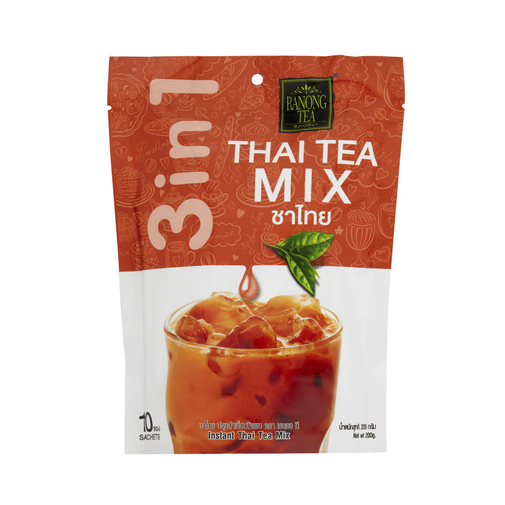 Buy Ranong Tea 3 In 1 Thai Tea Mix 200g 10 Pack | Coles