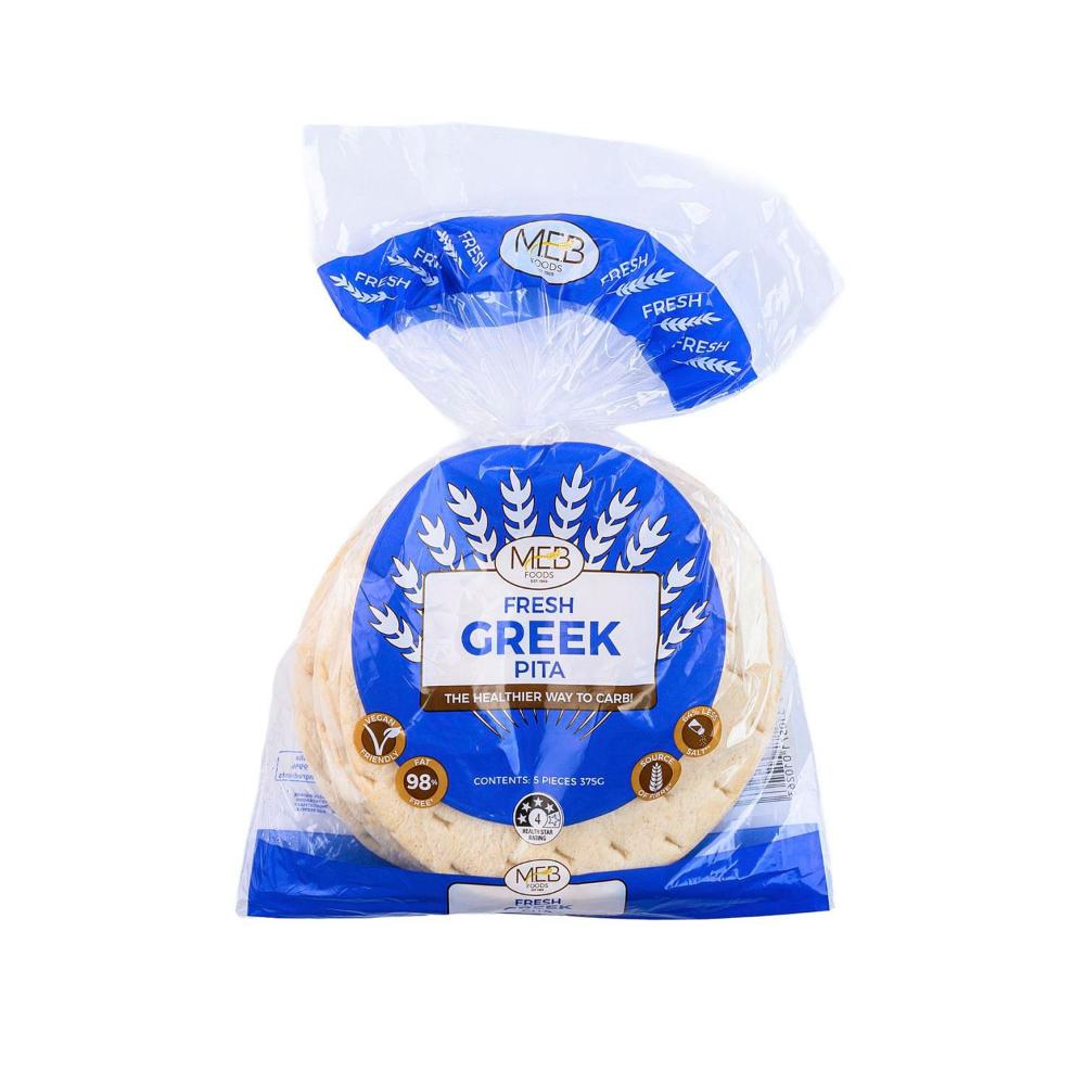 Buy Meb Foods Greek Pita 375g | Coles