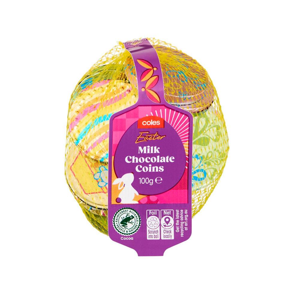 Buy Coles Easter Milk Chocolate Coins 100g | Coles