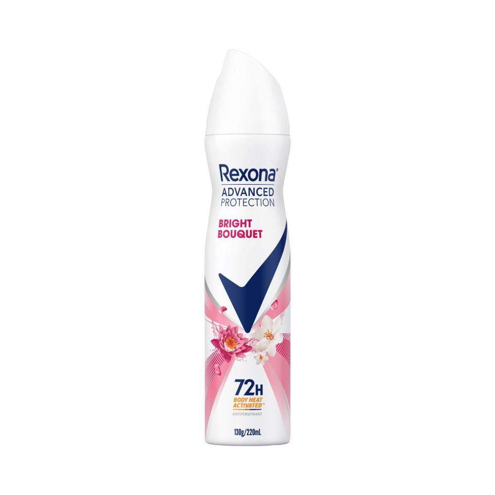 Buy Rexona Women Deodorant 72hr Advanced Aerosol Bright Bouquet 220mL ...