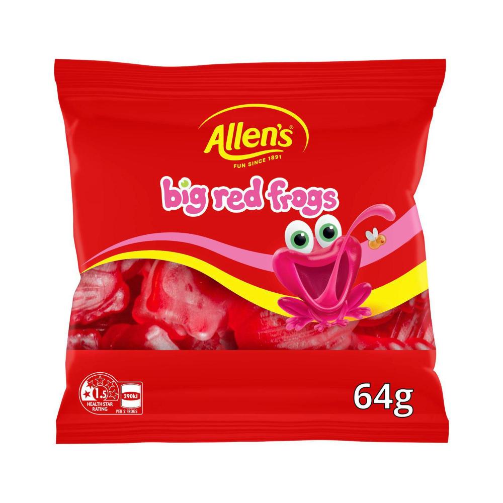 Buy Allen's Lollies Red Frogs Alive Bag 64g | Coles