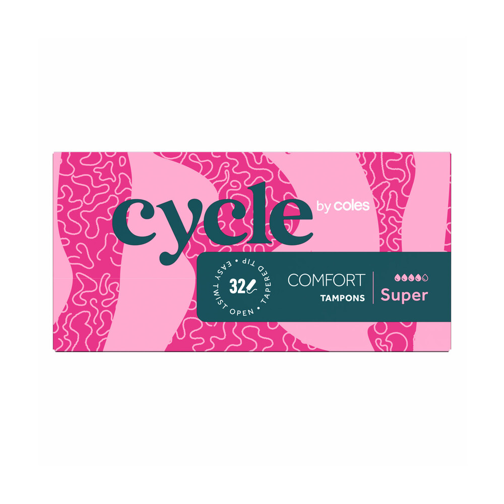 Buy Coles Cycle By Tampons Super 32 pack | Coles