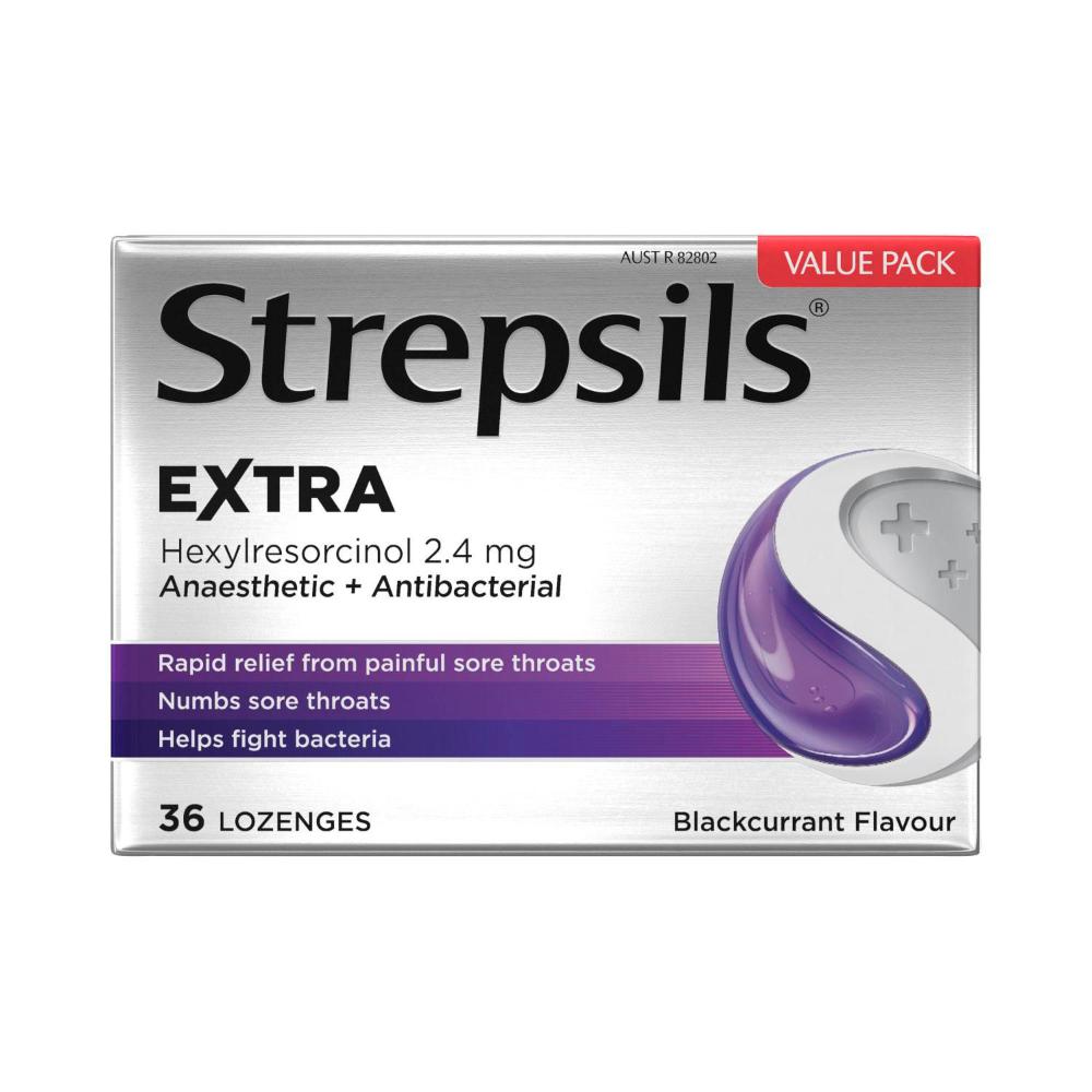 Buy Strepsils Extra Anaesthetic Sore Throat Pain Relief Lozenges ...