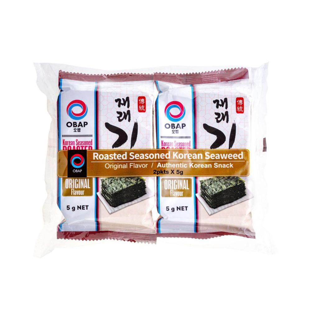 Buy OBAP Roasted Seasoned Seaweed 2 Pack 10g | Coles