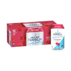 Calories in Mount Franklin Lightly Sparkling Water Mango Multipack Cans 10 x 375mL calcount