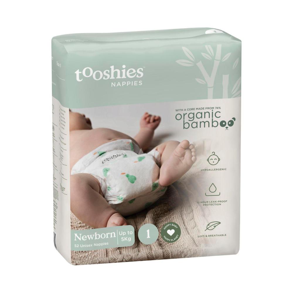 Buy Tooshies Eco Nappies Size 1 Newborn 52 Pack | Coles