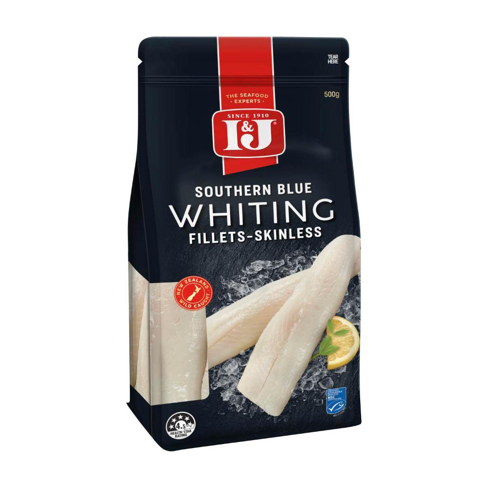 Buy I&J Southern Blue Whiting Fillets 500g | Coles