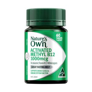 Buy Nature's Own Activated Methyl B12 Vitamin B Tablets For Energy 60 ...