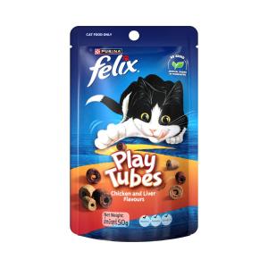 Buy Felix Play Tubes Chicken And Liver Cat Treats 50g | Coles