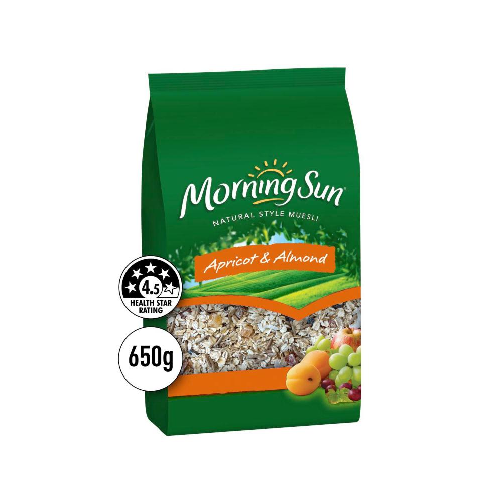Buy Morning Sun Natural Apricot & Almond Muesli 650g | Coles
