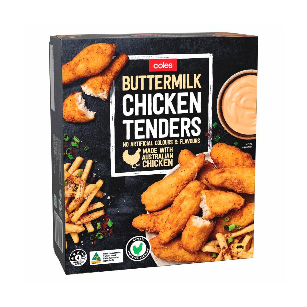 Buy Coles Frozen Buttermilk Chicken Tenders 400g | Coles