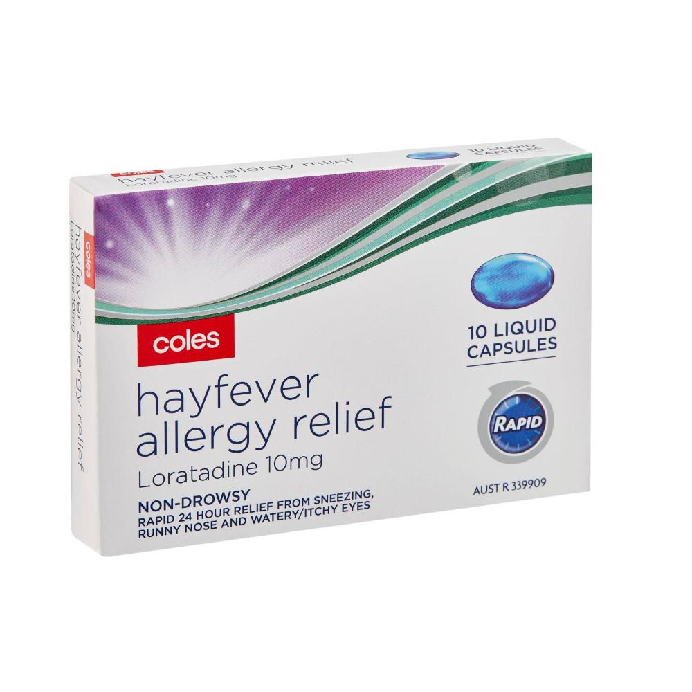 Buy Coles Hayfever Allergy Relief Loratadine 10Mg Tablets 10 pack | Coles