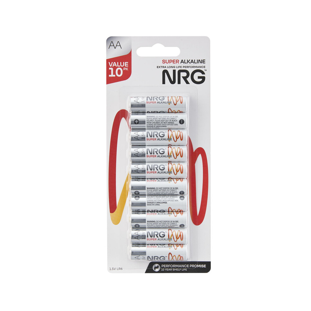 Buy NRG Super Alkaline AA 10 pack | Coles