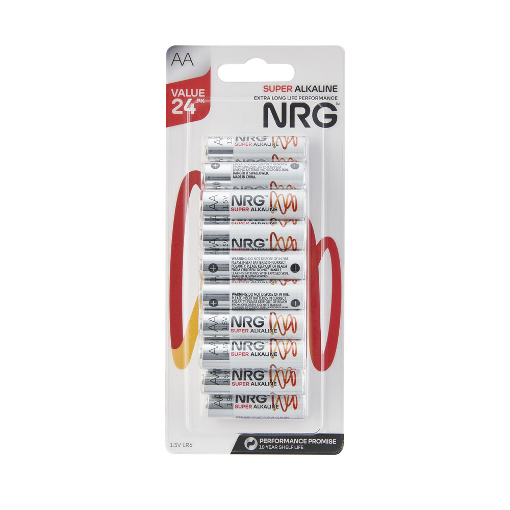Buy NRG Super Alkaline AA 24 pack | Coles