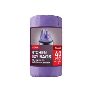 Buy Coles Kitchen Tidy Bag Lavender Small 40 pack | Coles